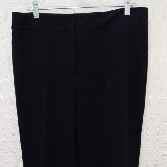 St. John | Pants & Jumpsuits | St John Caviar Black Emma Fit Flat Front ...